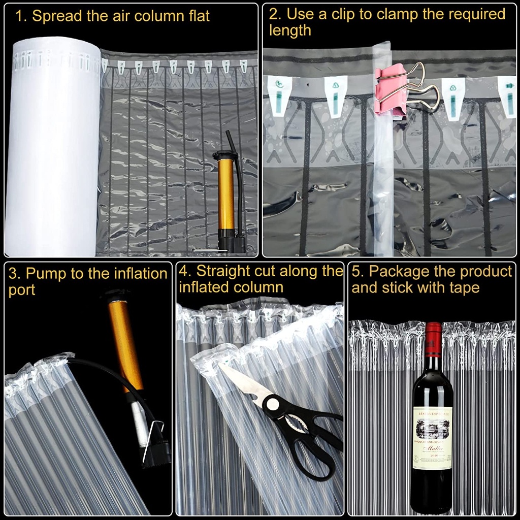 Inflatable Air Bubble Wrap 50m FREE 1m High Quality Bubble Wrap Protective Bubble Tube Pack 气柱袋 ...