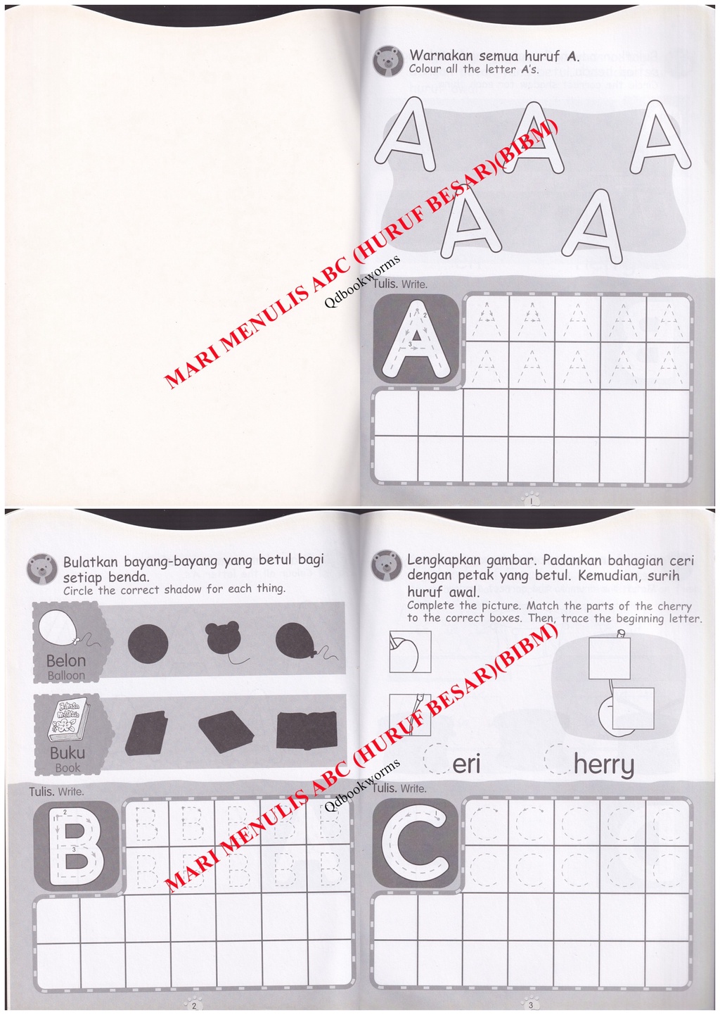 学前 幼儿4岁 作业 国英版 Writing Star - Mari Menulis Abc Abc Huruf Kecil Besar 1 ...