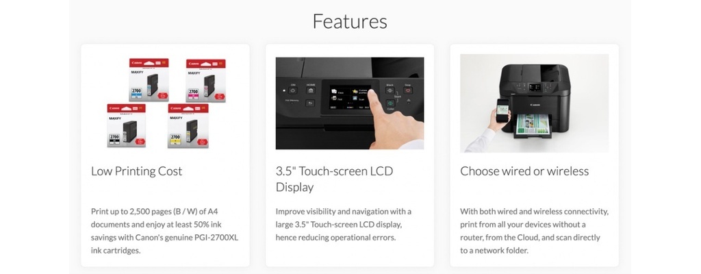 Canon Maxify MB5170 All In One Wireless A4 Color Inkjet Printer / Print ...