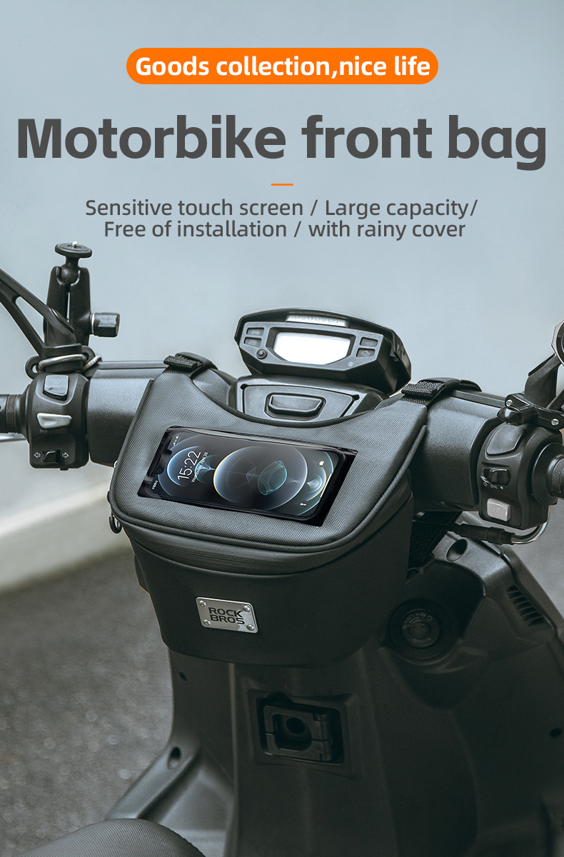 【MY Delivery】ROCKBROS Motorcycle Bag Box Motor Front 6.2 Inches ...