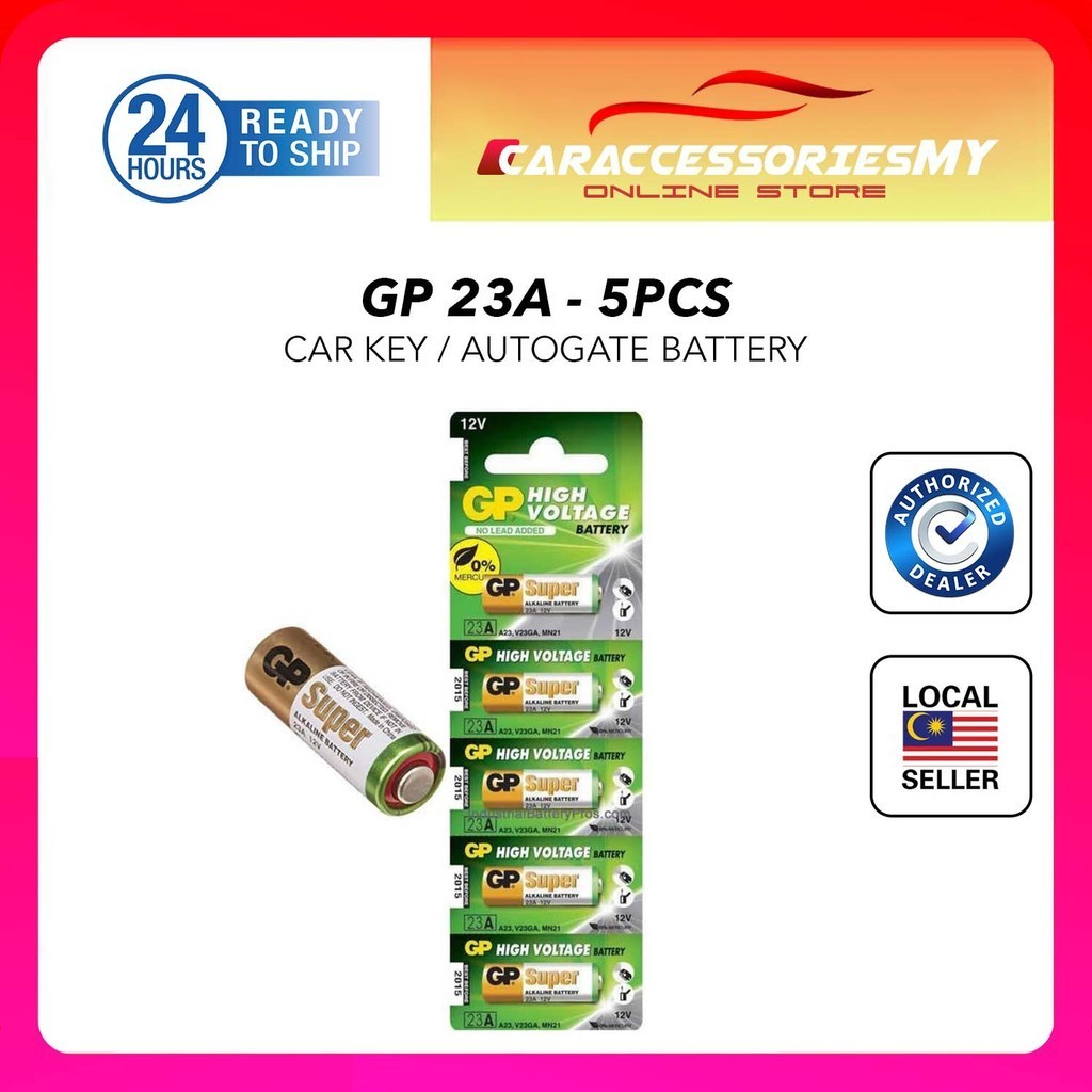 (5 PCS) GP23A Genuine Super Alkaline Battery 12V Car Remote Autogate ...