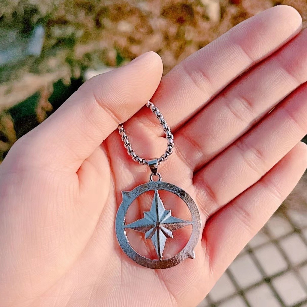 K-Pop Idol Stray Kids Necklace SKZ Compass Logo Fashion Accessories ...