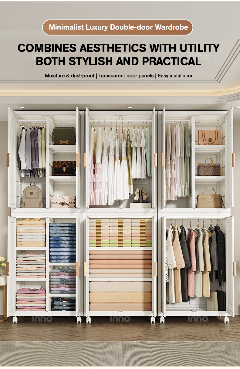 【𝟲𝟬% 𝗢𝗙𝗙𝗘𝗥 𝗖𝗟𝗘𝗔𝗥𝗔𝗡𝗖𝗘】INHO L58/70cm Moveable Folding Kids Adult Wardrobe ...