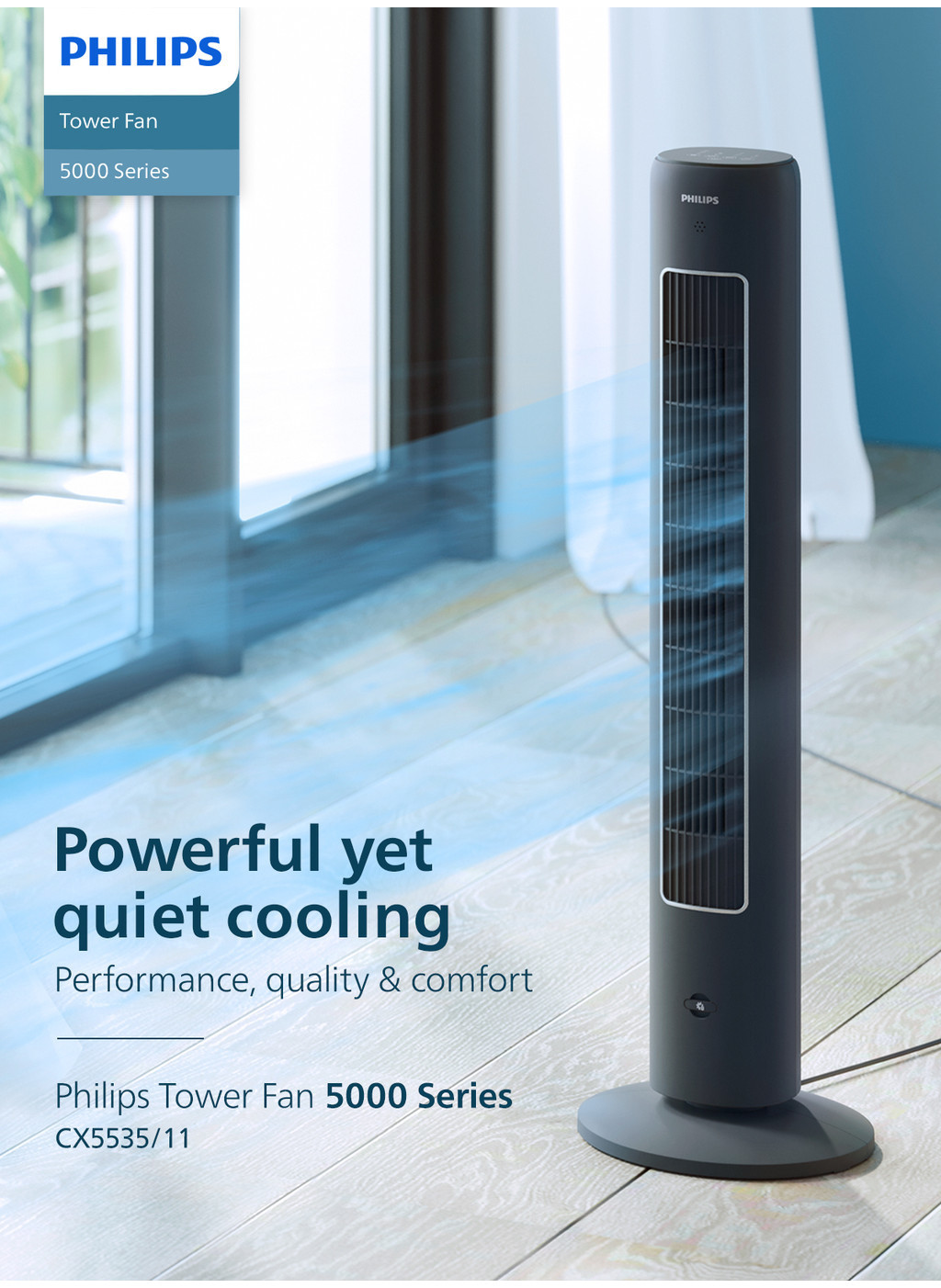 Philips Tower Fan 5000 series CX5535/11 | Shopee Malaysia