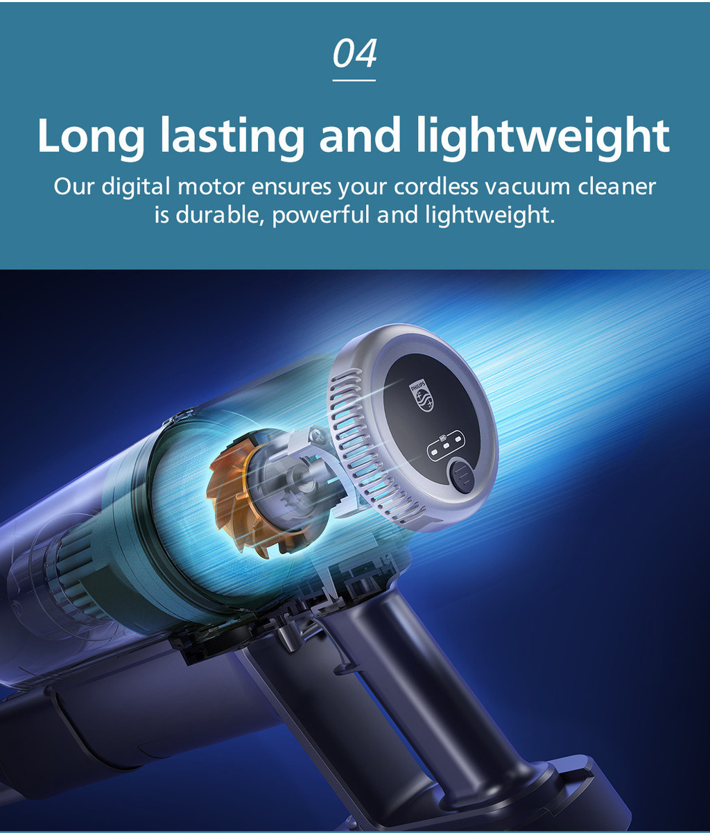 Philips XC3133 | Cordless Vacuum cleaner | Wet & Dry | 60 mins runtime ...