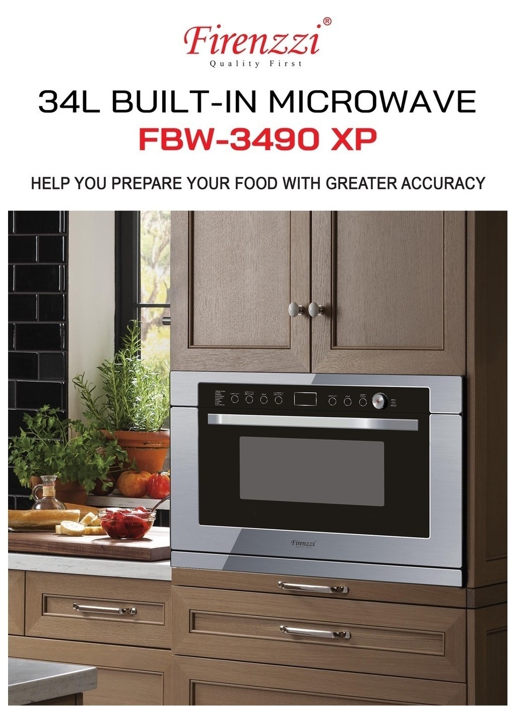 Firenzzi FBW-3490 34L 2050W 10 Power Level Multi Function Convection ...