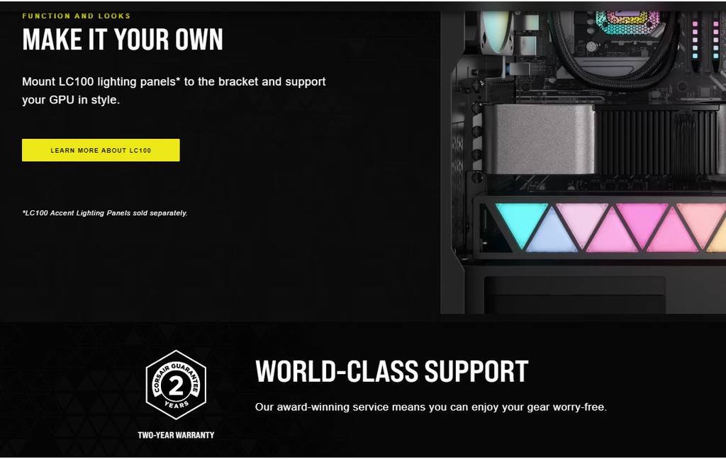 CORSAIR GPU Anti-Sag Bracket - Black / White | Shopee Malaysia