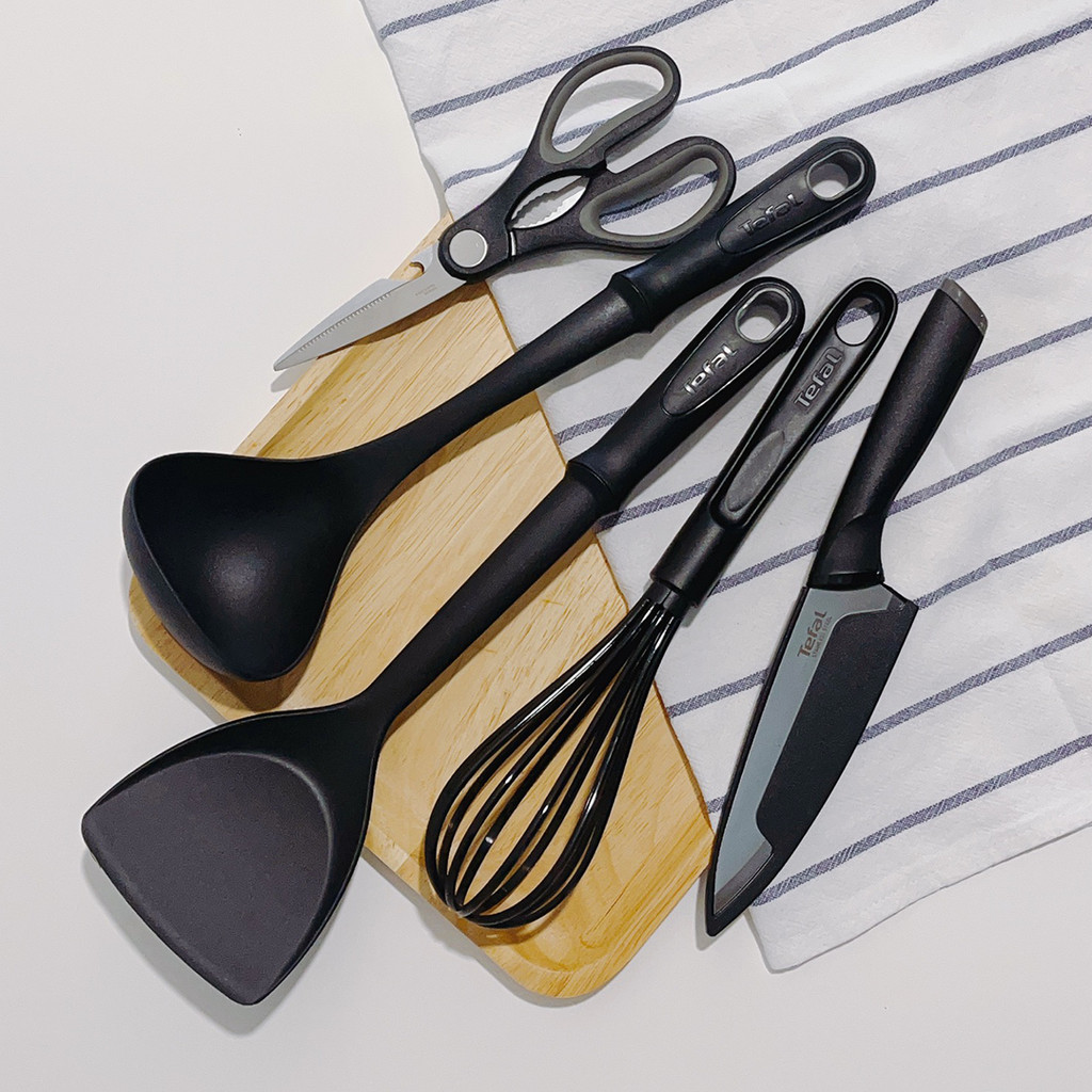 Tefal Kitchenware 5 PCS - Utensils (Wok spatula + Ladle Spatula ...