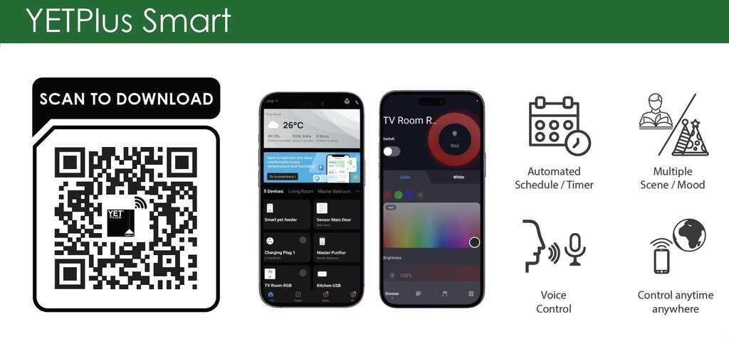 YETPlus SM702 Smart Magnetic Track Light Warm ~ Cool Light Adjustable ...