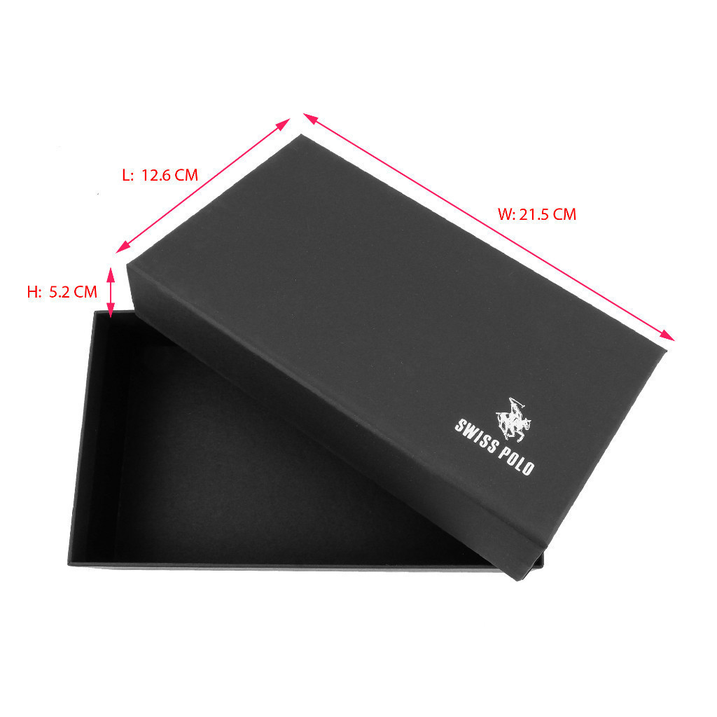 Swiss Polo Premium Box For Long Wallet / Long Purse & Belt - Black SPX ...