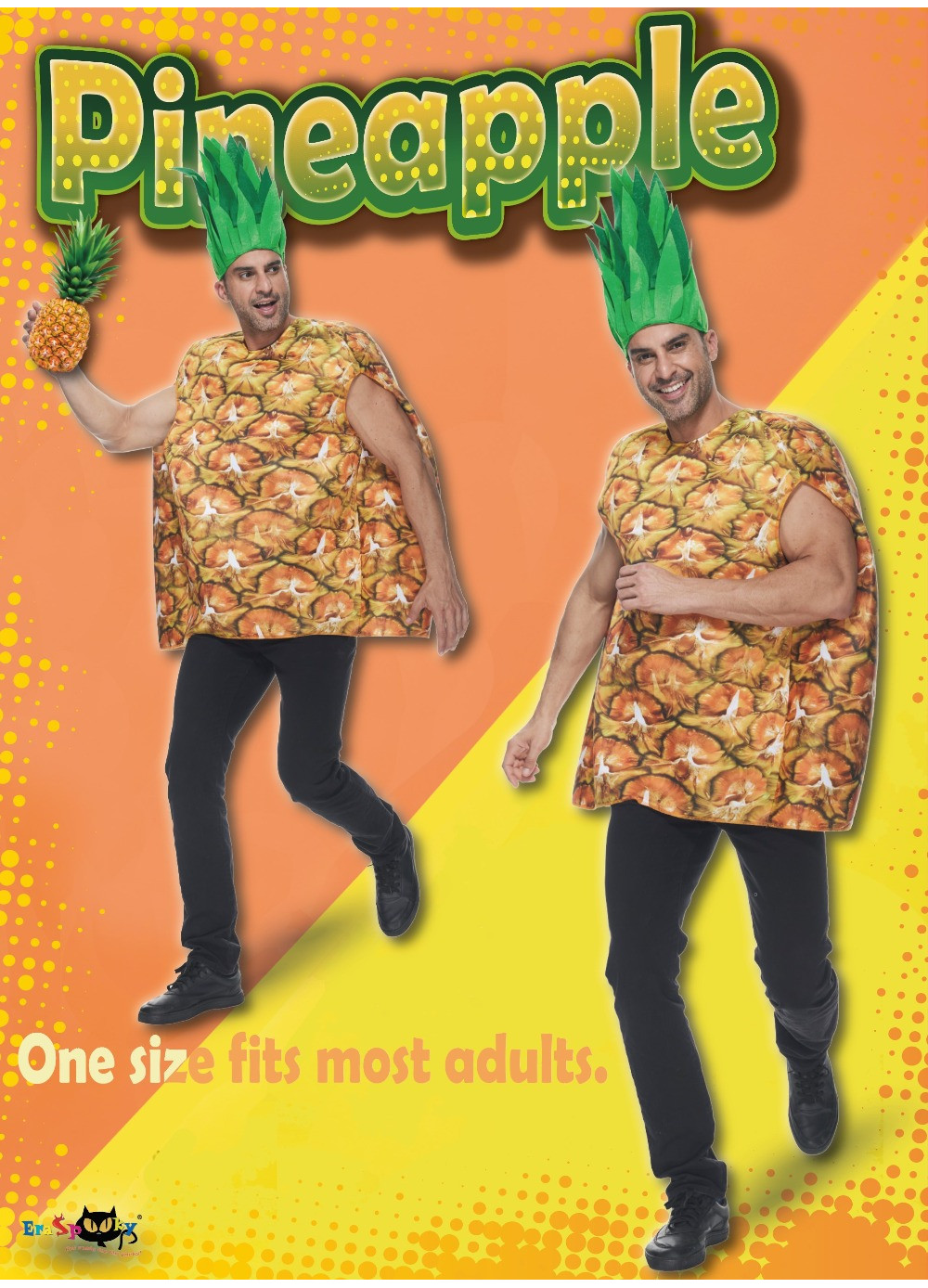 Ready Stock Men Funny Pineapple Costume Adult Halloween Fruit & Veggie ...