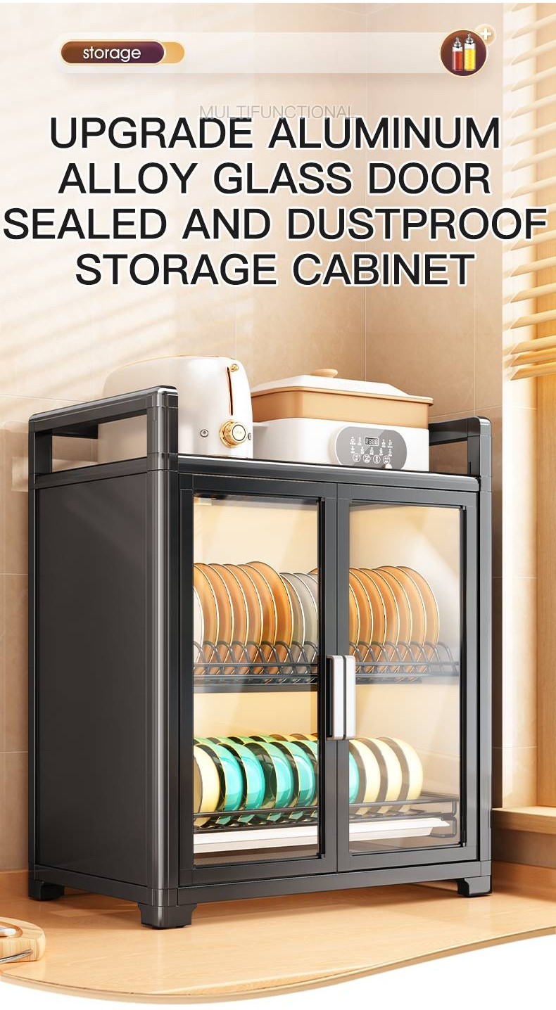 Rak Almari Pinggan Mangkuk 3 Tingkat Kitchen Table Dish Rack With Cover ...