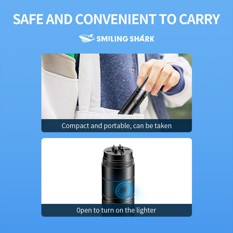 Smiling Shark SD0720 Super Bright Flashlight M60 6000ML Flashlights ...