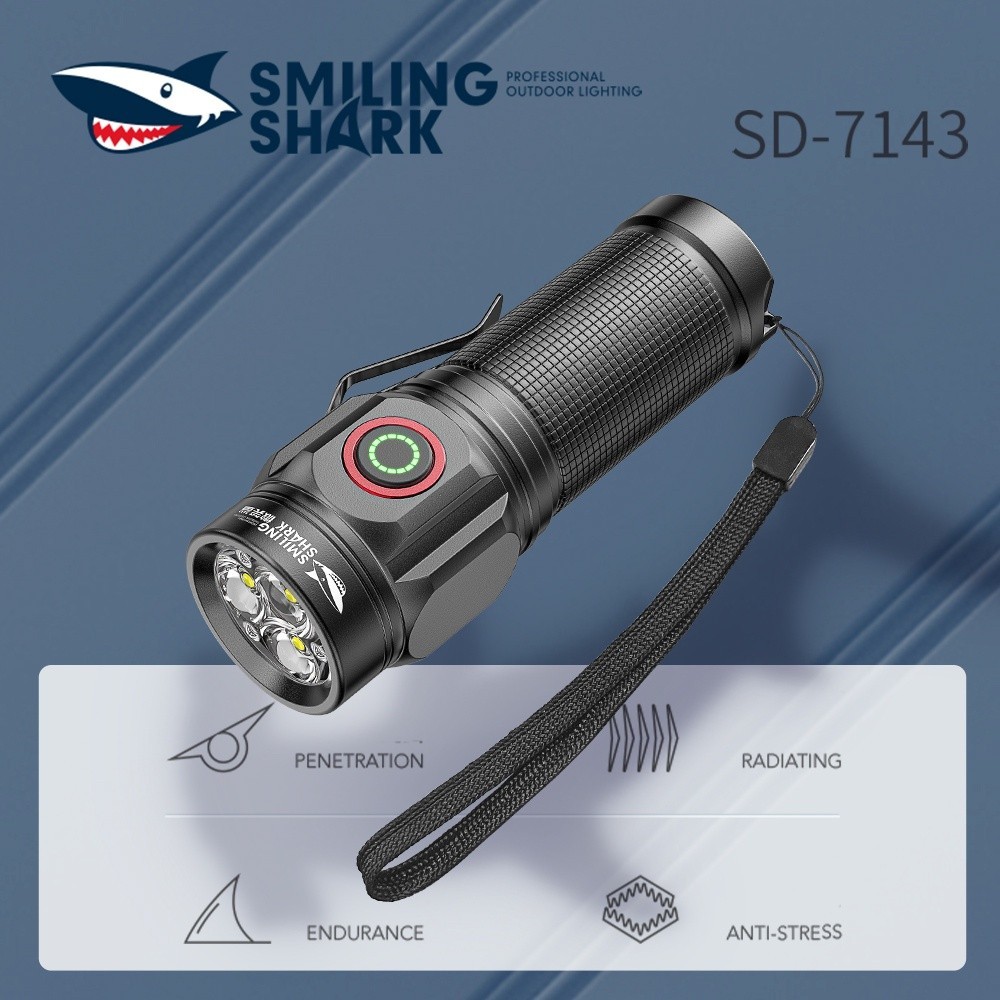 Smiling Shark SD7143 Mini Portable Torch Light 3000LM Flashlight Super ...