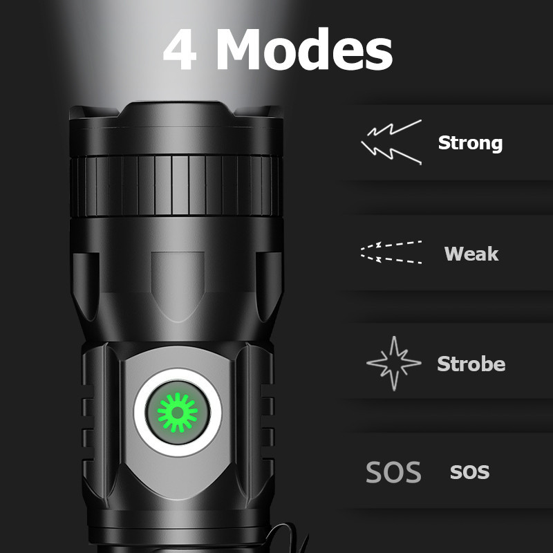 SMILING SHARK Mini Torch Light Led M77 5000LM Super Bright Flashlight ...