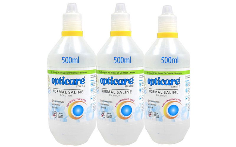 Opticare Normal Saline Solution (500ml / 3X500ml / 3X500ml FREE 120ml ...