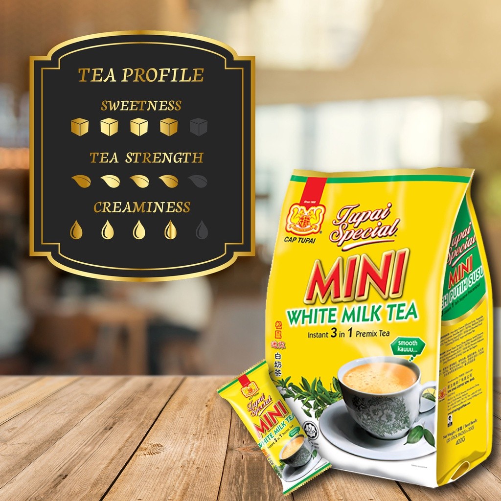CAP TUPAI Mini White Milk Tea 3 in 1 | Teh Putih Susu Mini 3 dalam 1 ...
