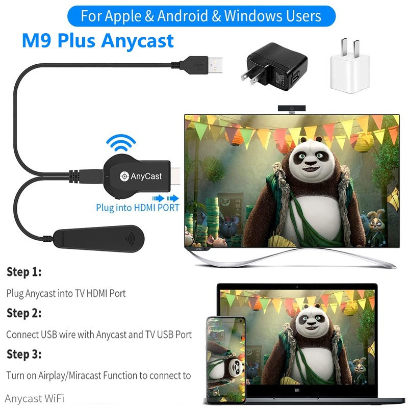 AnyCast M9 Plus Wireless Display Dongle - 1080P Full HD HDMI Screen ...
