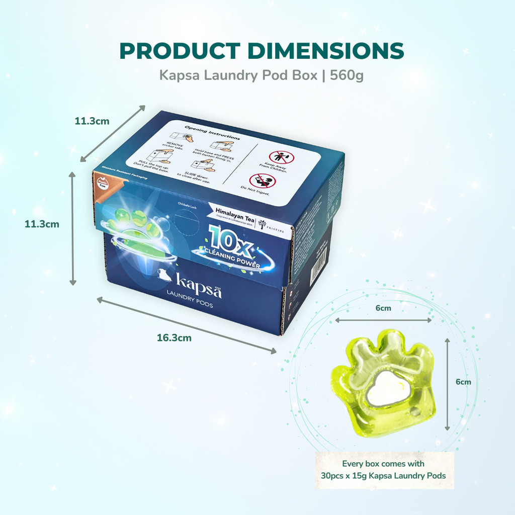 Kapsa 10 in 1 Laundry Pods 30 (Bundle of 2) - With Pristine Aroma's ...
