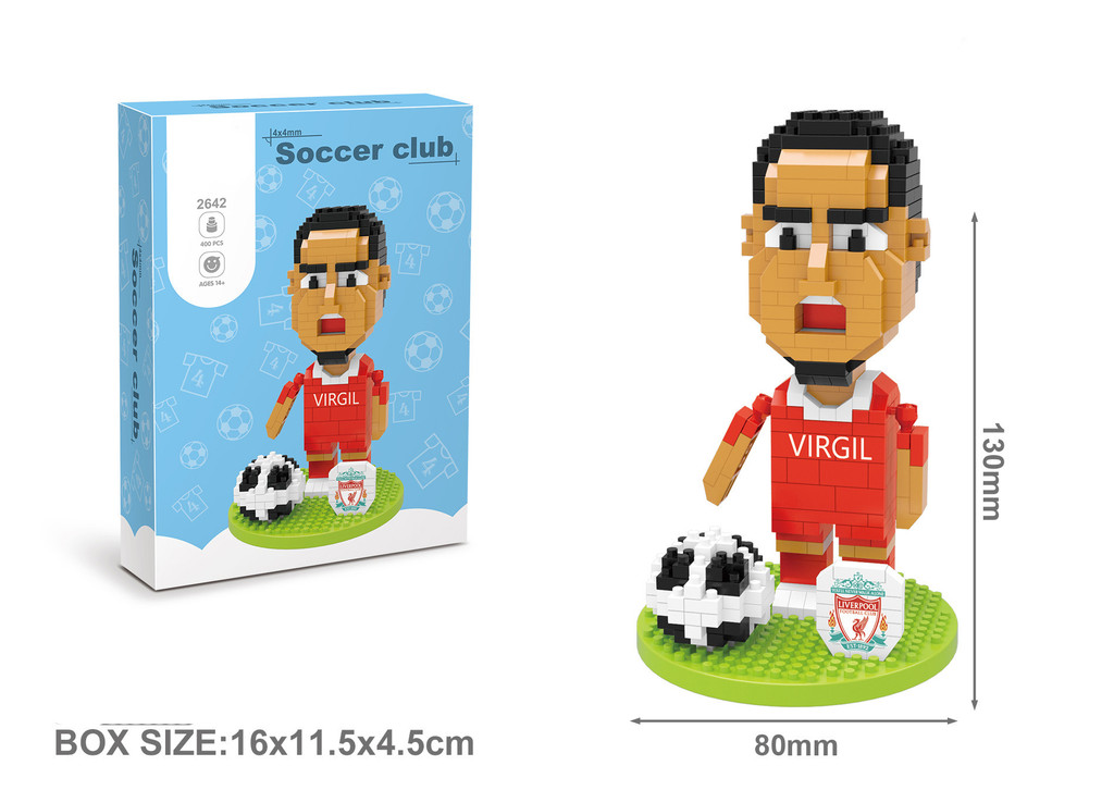 Soccer Football Ronaldo Messi Club Blocks puzzle Set mainan budak ...