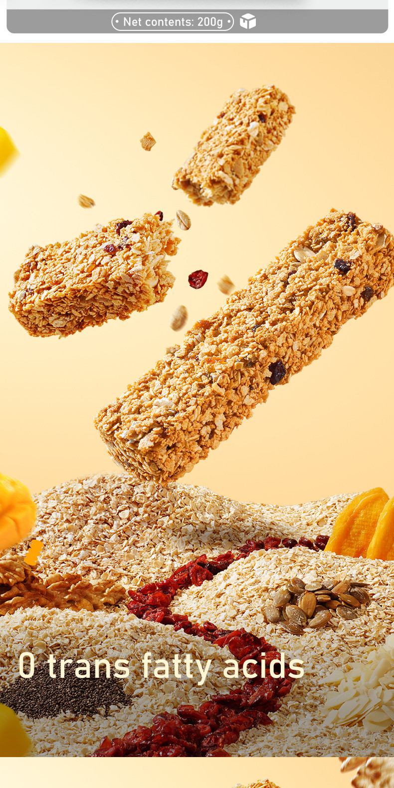Three Squirrels Oatmeal Cereal Energy Bar Eid al-Fitr 三只松鼠燕麦谷物棒 粗粮代餐 高 ...