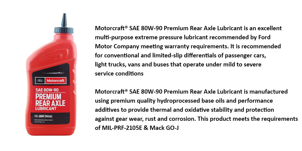 (100% Genuine) FORD Motorcraft | 80W90 Premium Rear Axle Lubricant ...