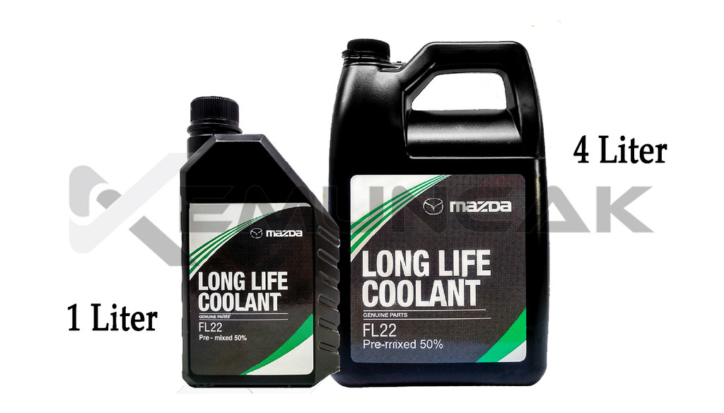 (100% Genuine) MAZDA Long Life Coolant FL22 Pre-Mixed 50% - Green Color ...