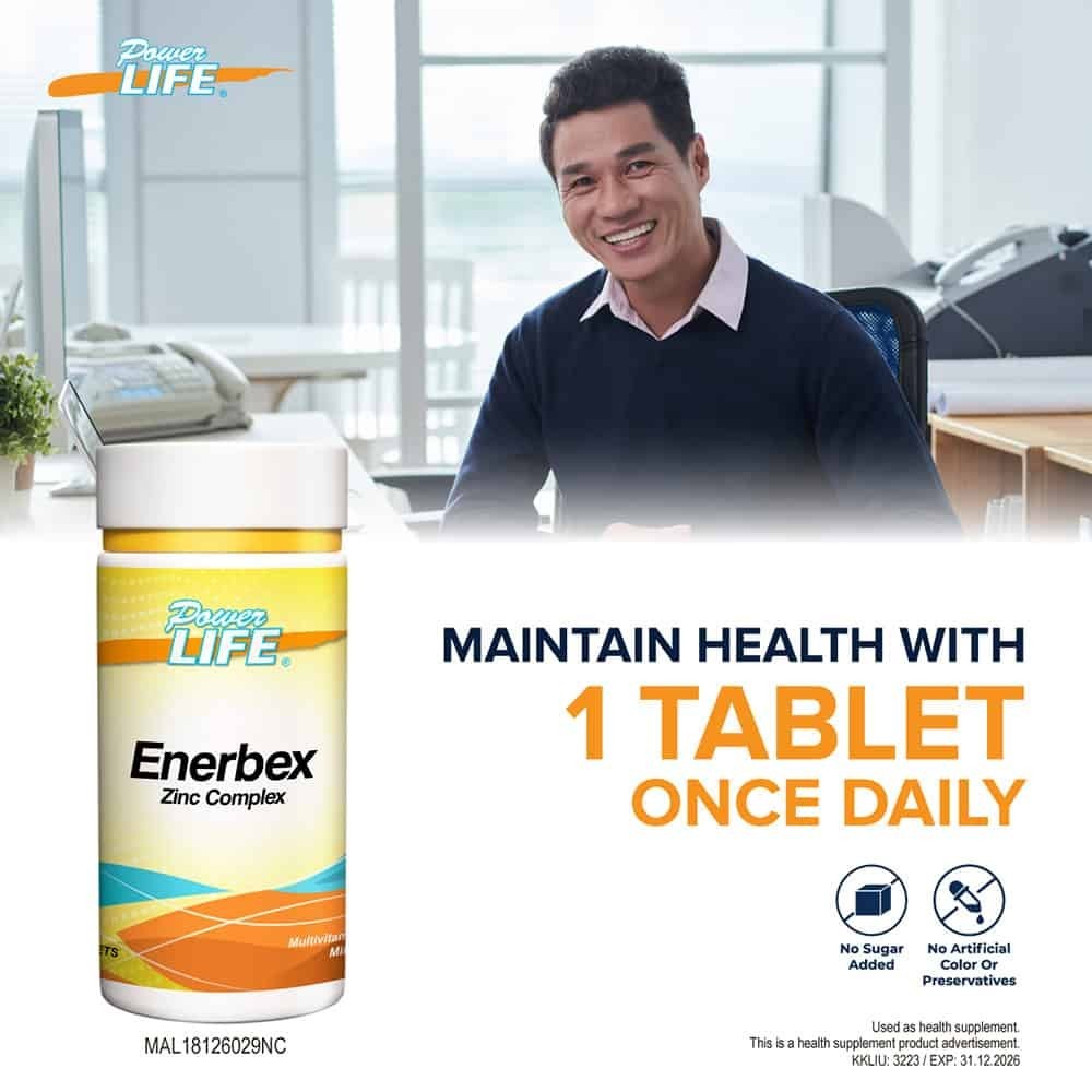 Powerlife Enerbex Zinc Complex (60's) | Shopee Malaysia