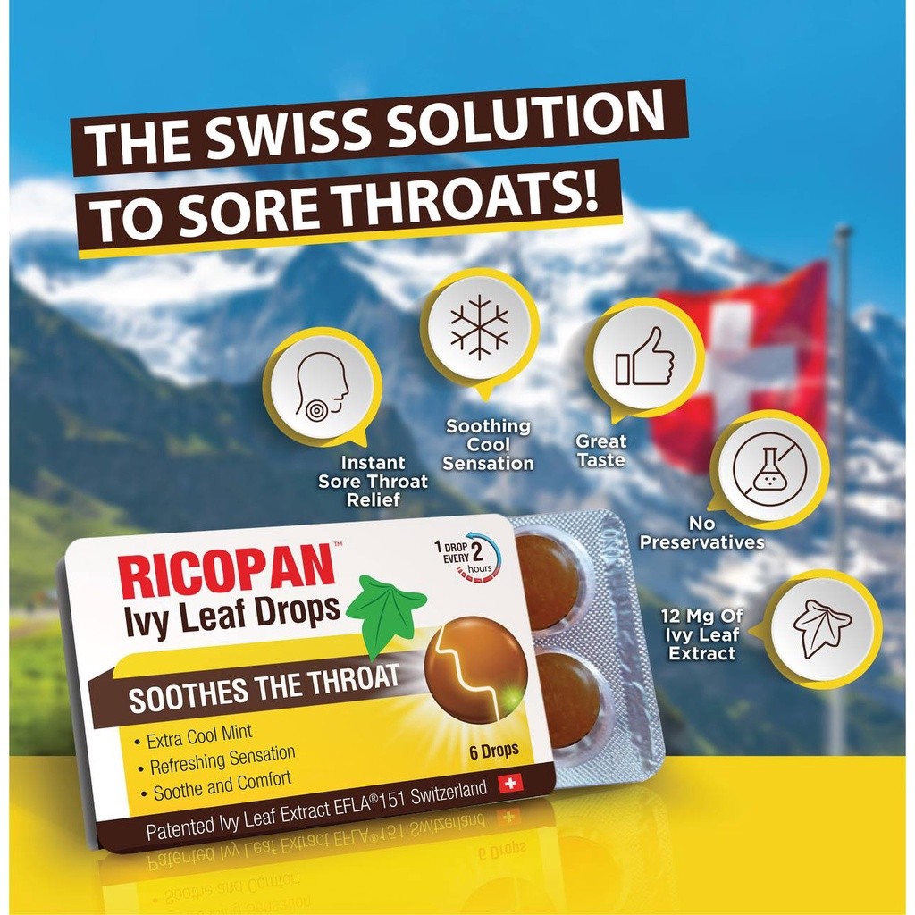 Alpro Pharmacy Exclusive - Ricopan Ivy Leaf Drops 6s | For Itchy Throat ...