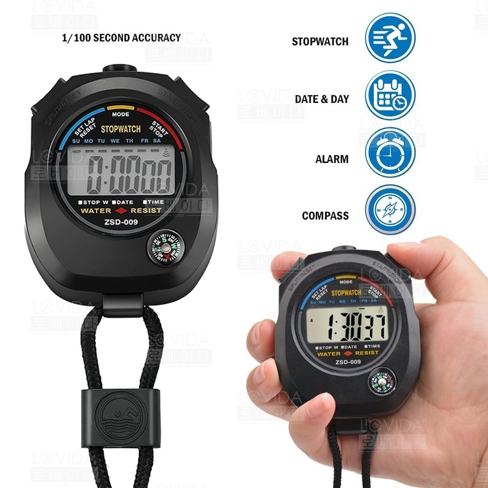 LOVIDA Waterproof Sport Stopwatch Digital Stopwatch Compass Chronograph ...