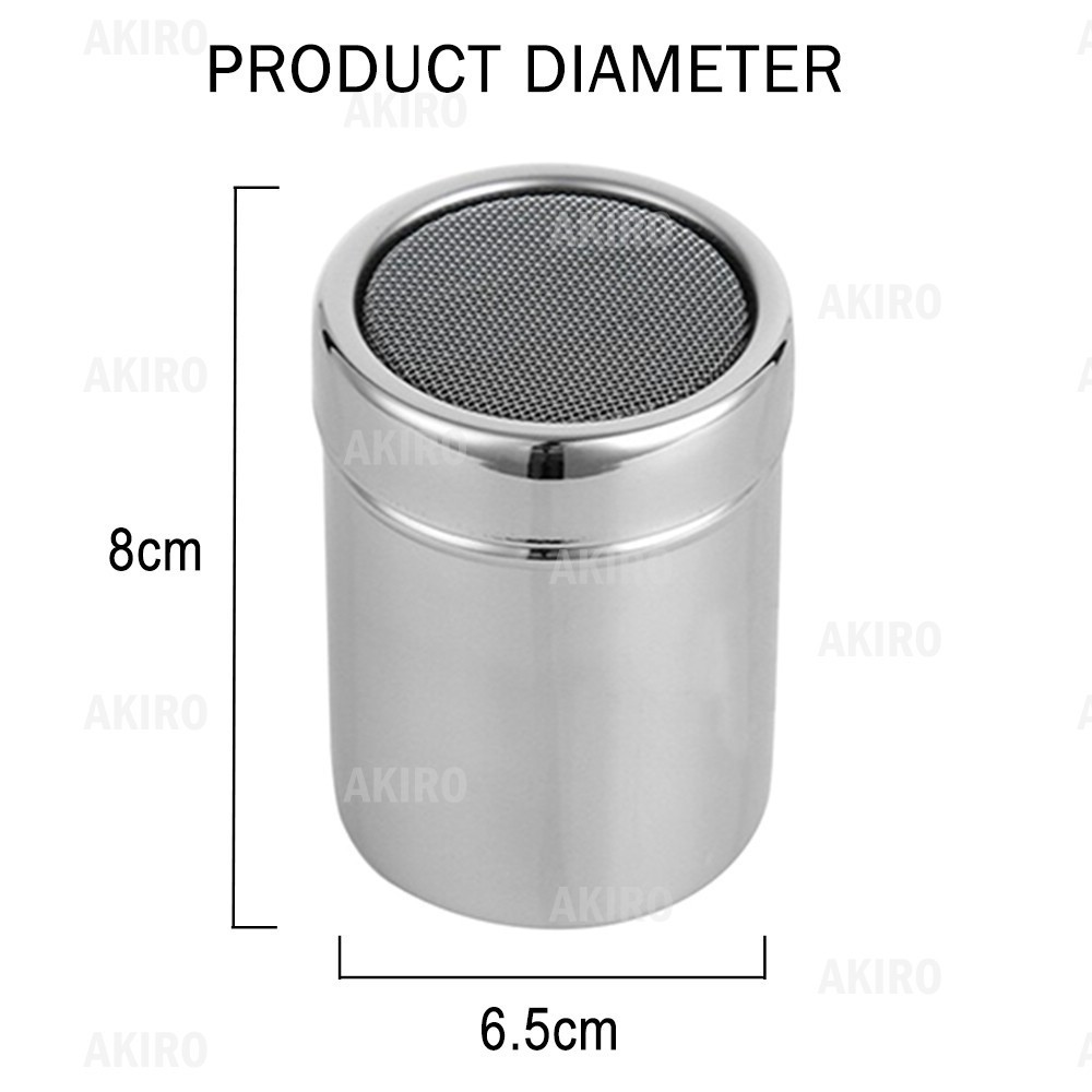 AKIRO Powder Shaker Condiment Bottle Flour Sugar Salt Coffee Sifter ...