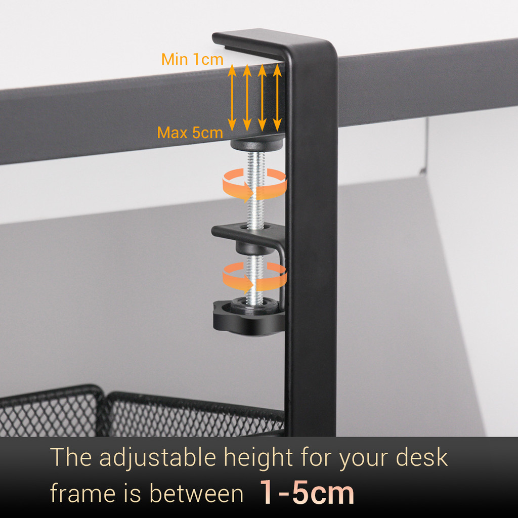 Under Desk Organizer Office Table Storage Shelf Desk Cabinet Storage ...