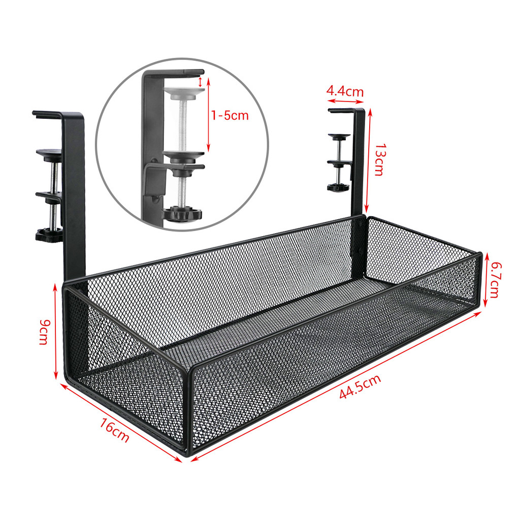 Under Desk Organizer Office Table Storage Shelf Desk Cabinet Storage ...