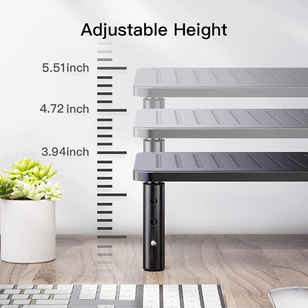 Laptop Lifting Rack Monitor Raiser Stand 3 Height Adjustable Notebook ...