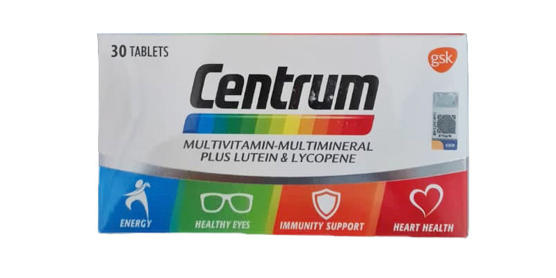 Centrum Silver / Centrum White Multivitamin-Multimineral Plus Lutein ...