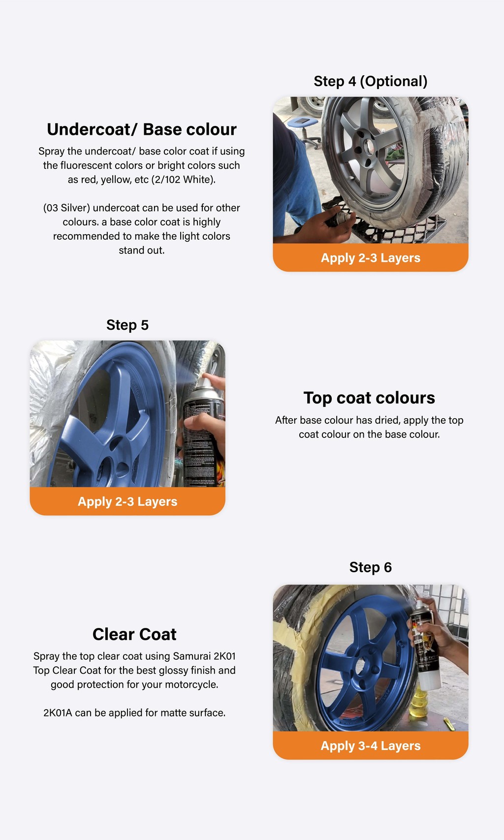 Samurai 2K Top Coat Clear Aerosol Coating Spray Paint for Automotive ...