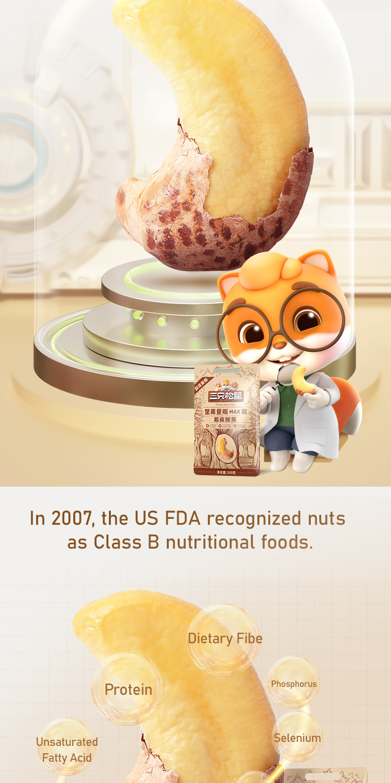 【Halal】Three Squirrels Purple Cashews 三只松鼠量贩紫皮腰果 特大坚果 含盐 (500g ...