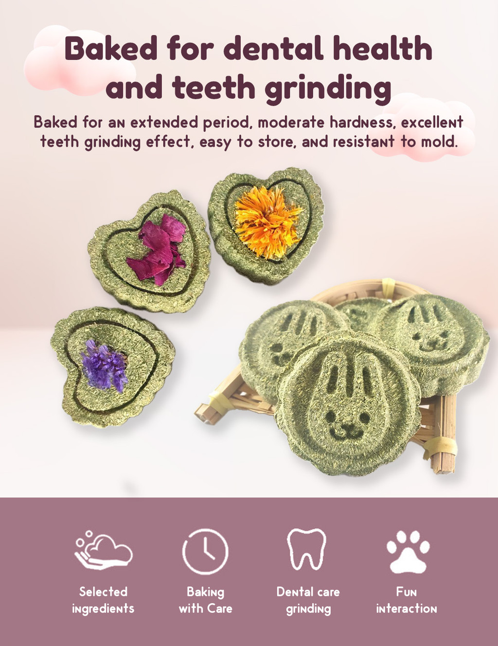 Pet Molar Joy-Mixed Flavor Dental Treats Small Pets- for Rabbits ...