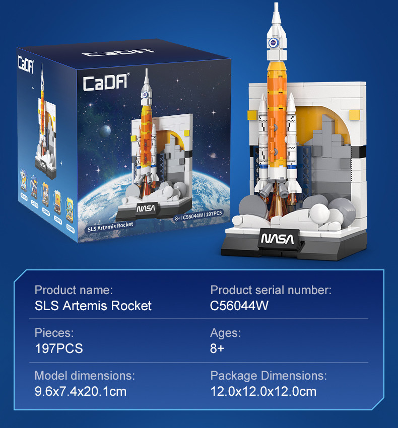 CaDA NASA SLS Artemis Rocket DIY Space Series Blocks Set C56044W ...