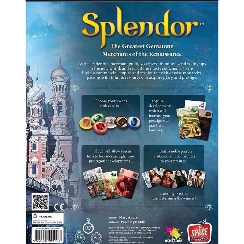 Splendor Card Game Board Game Family Party Games (English Version ...