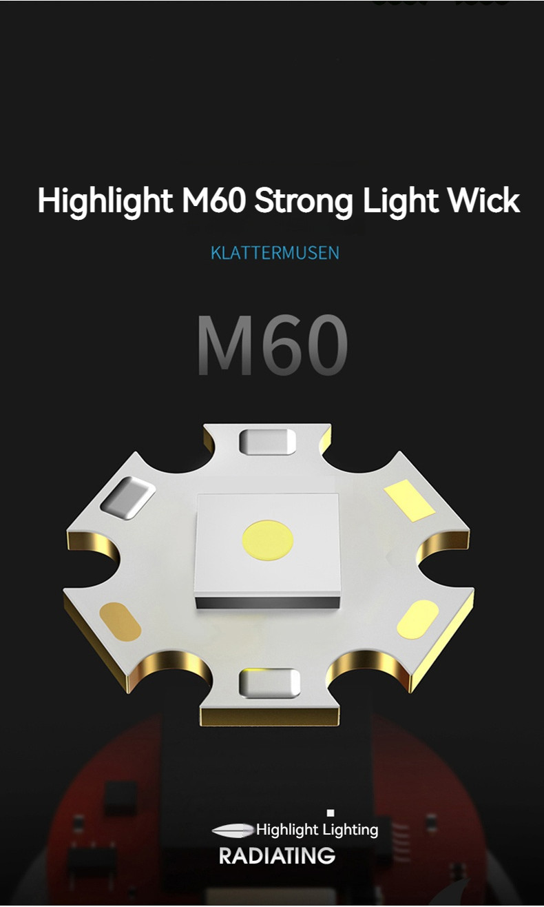Smiling Shark SD7132 Torch Light Led M60 6000LM Super Bright Flashlight ...