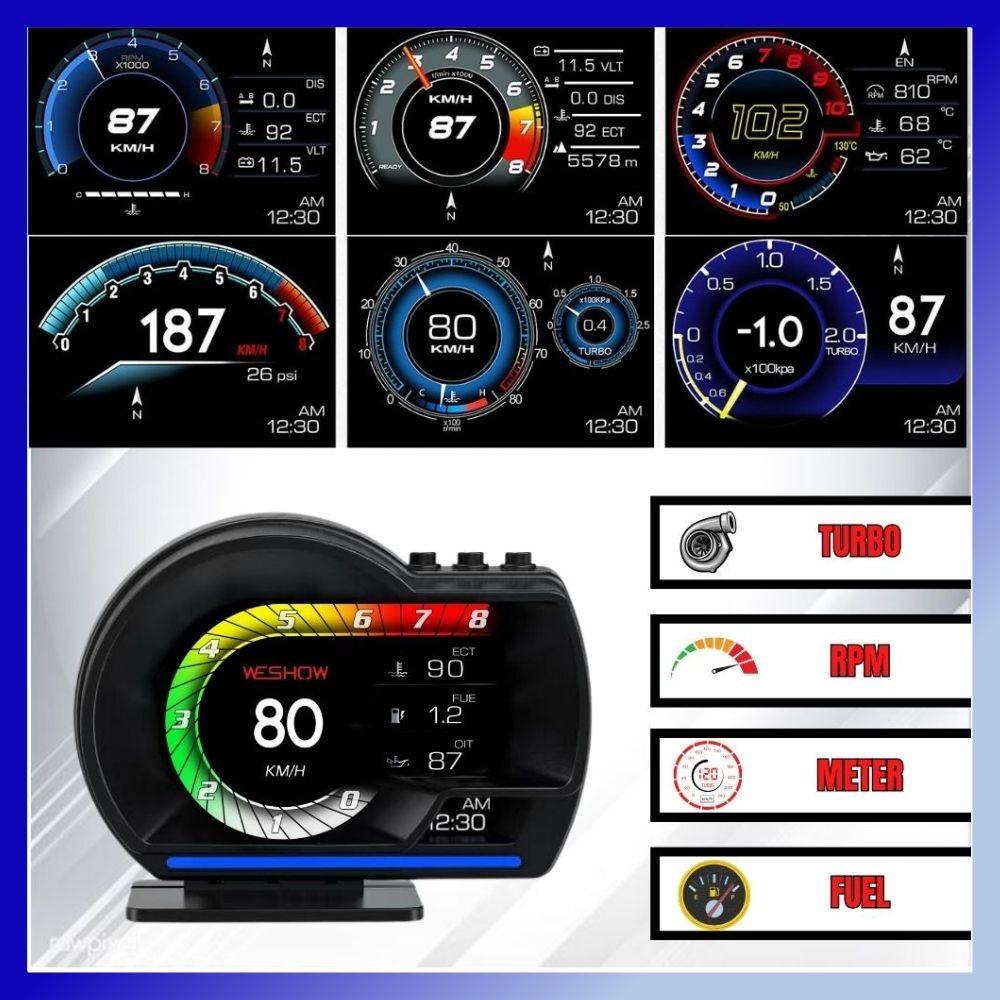 GBS CAR LED ALL CAR USE P6 OBD GAUGE METER OBD2 METER OBD+GPS P6 OBD2 ...