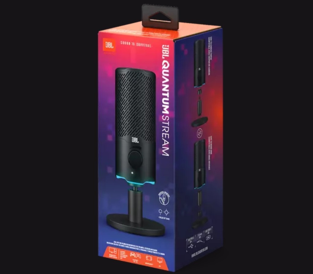 JBL Quantum Stream Dual Pattern Premium USB Microphone For Streaming ...