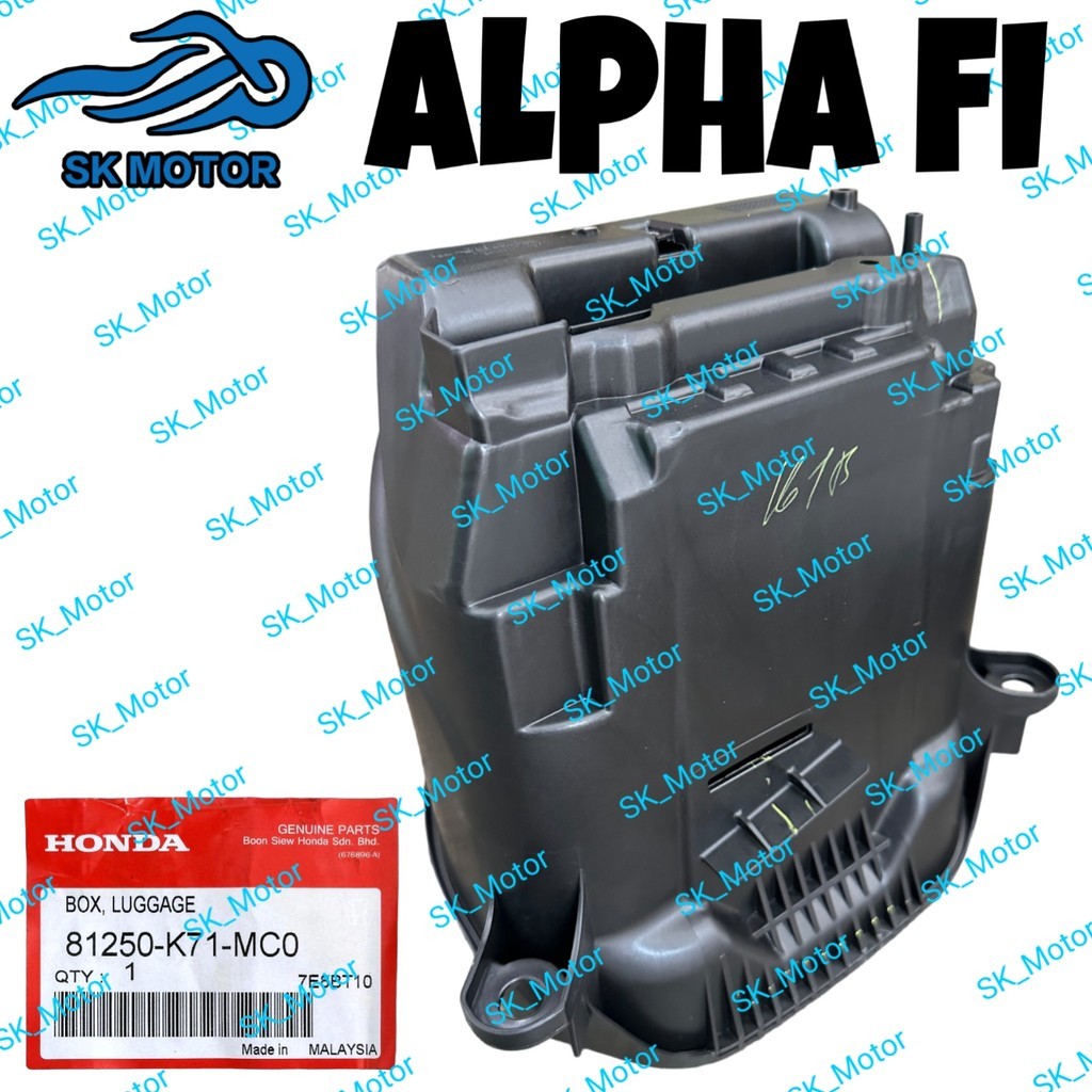 Honda WAVE ALPHA 110 CX V1 V2 Fi Original Luggage Box / Tool Box / Tong Bawah Kusyen 81250-K71 ...