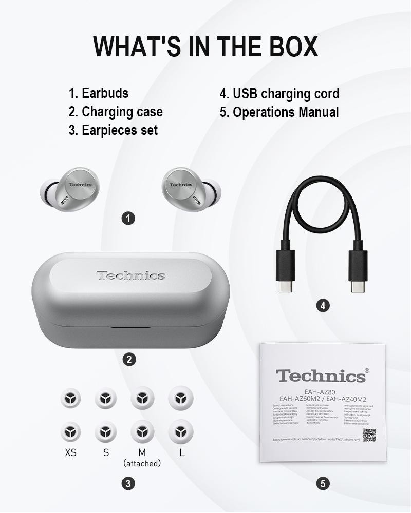 Panasonic Technics Az40M2 Ipx4 Bluetooth True Wireless Earbuds Earphone ...
