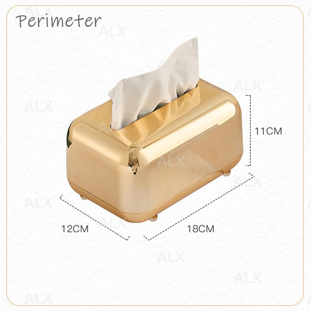 ALX Luxury Chrome Tissue Box Dispenser Tissue Holder Simple Style ...