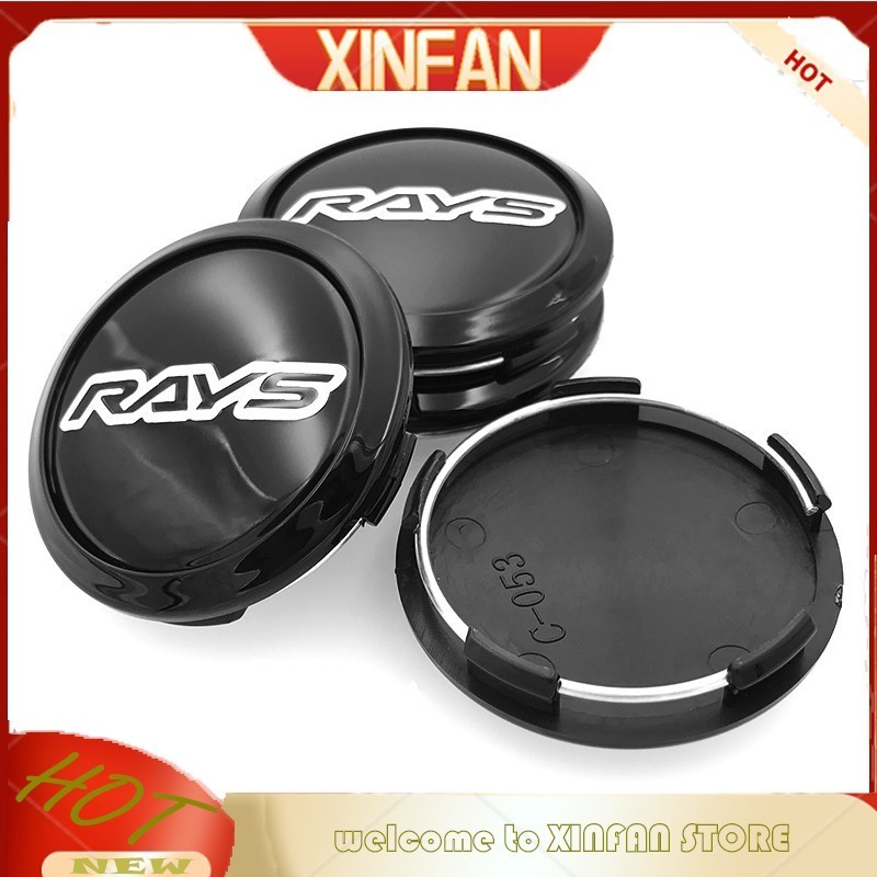 XINFAN (4PCS) 64mm Car Sport Rim Centre Wheel Cap Rays Volk Racing TE37 ...