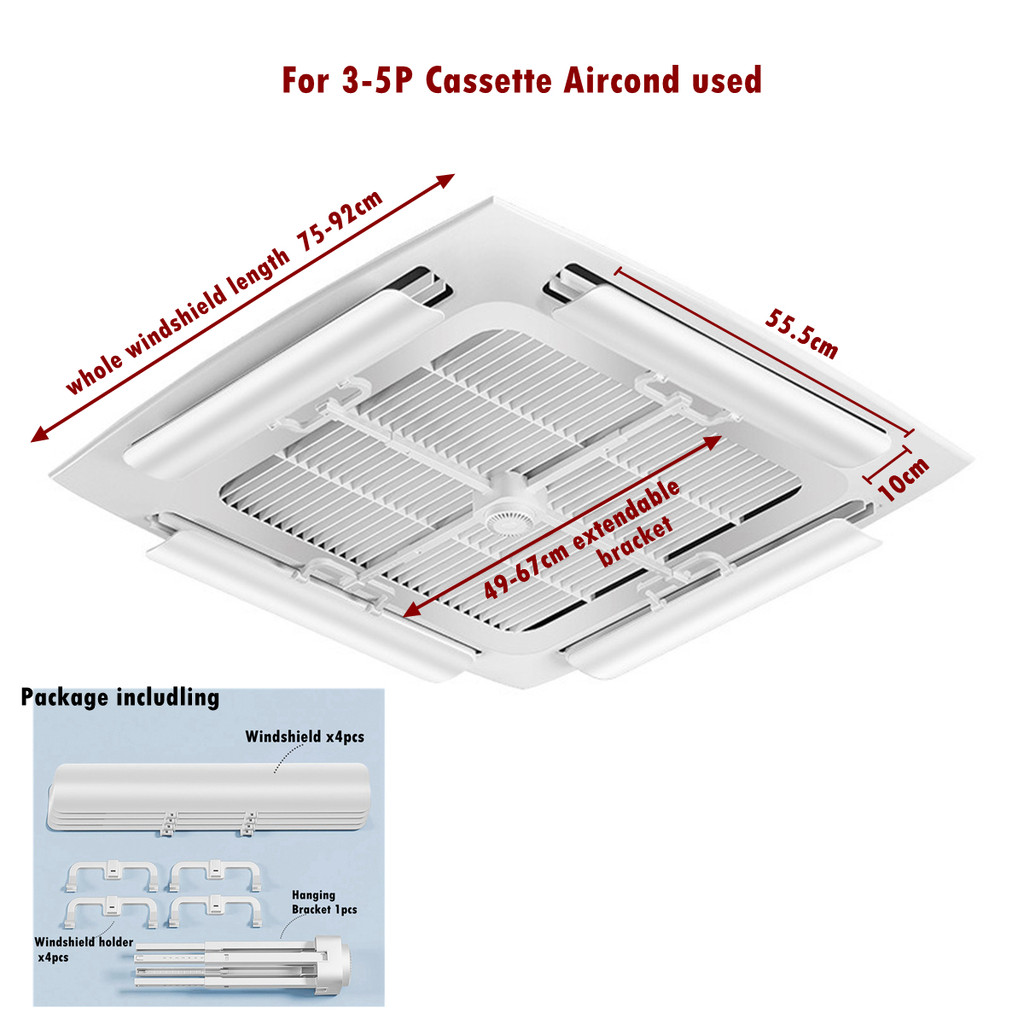 Cassette Aircond Deflector Windshield Air Conditioner Windshield Air ...