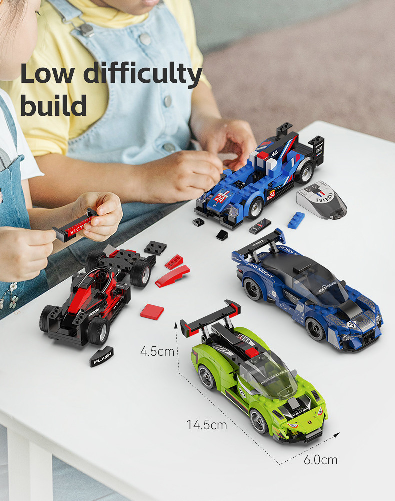 CaDA Night Flash Sports Cars Brick DIY 1:32 Scale Vehicles Set C55051W ...