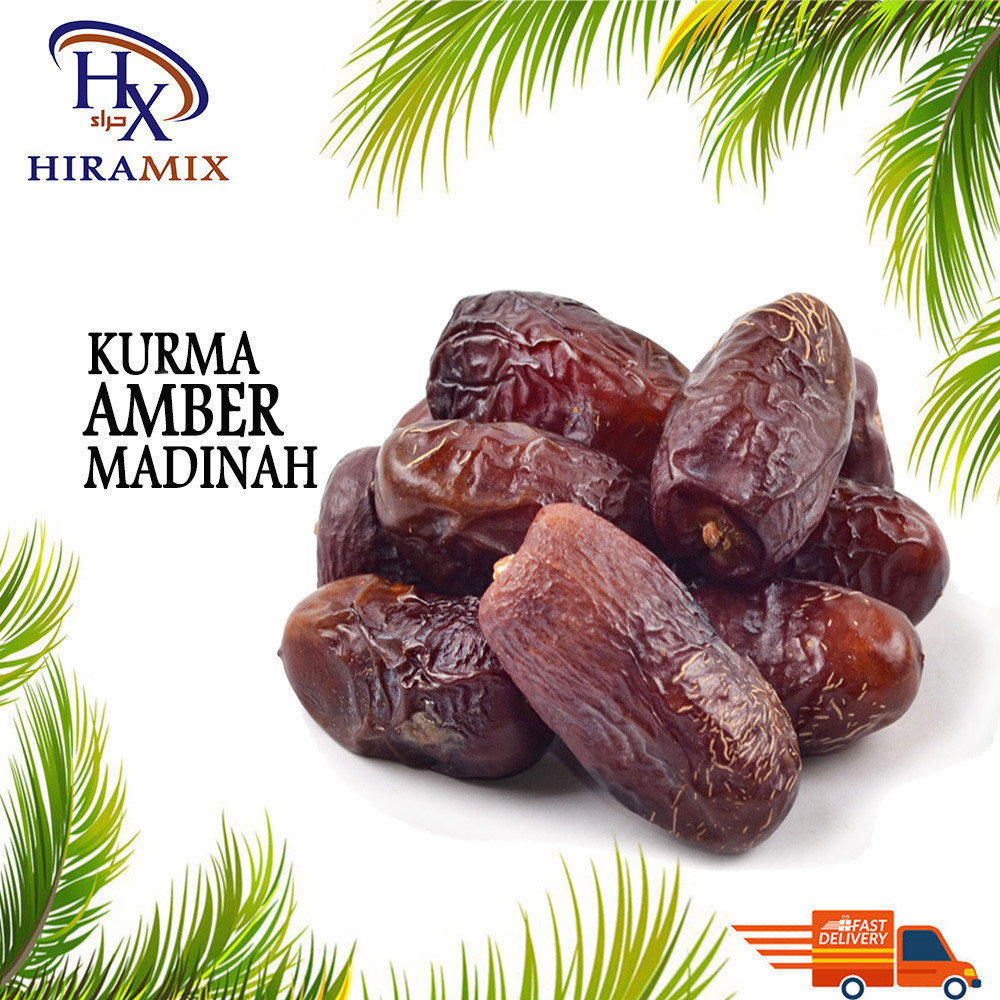 Kurma Ambar Madinah Amber Dates SAUDI ARABIA 250g - 500g -1Kg | Shopee ...